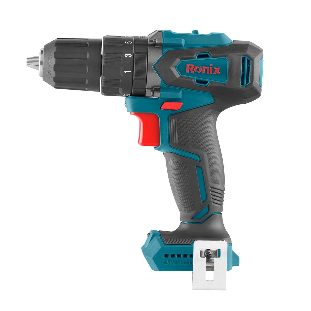 RONIX 20V Brushless Hammer Drill (with 2 20V 2.0Ah Battery and One 20V 2.2A Fast Charger)8900 -E ...