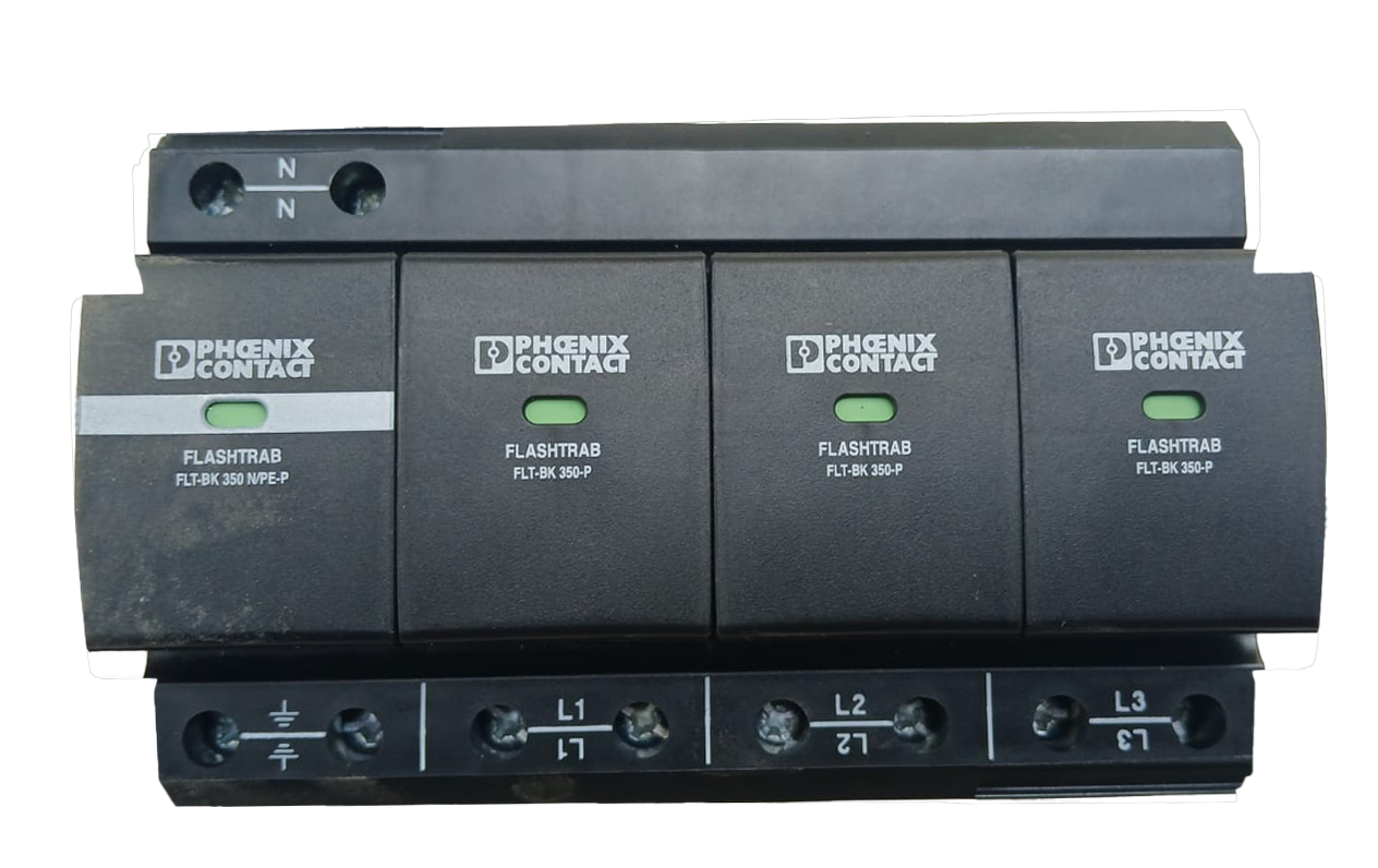 Type 1 +2 Three Phase 4P Flashtrab SPD FLT-BK 350/3+1/FM Type 1+2 ...
