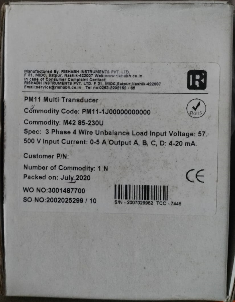 Rish Ducer M42 Rishabh Programmable Multi Transducer -E.Store is a ...